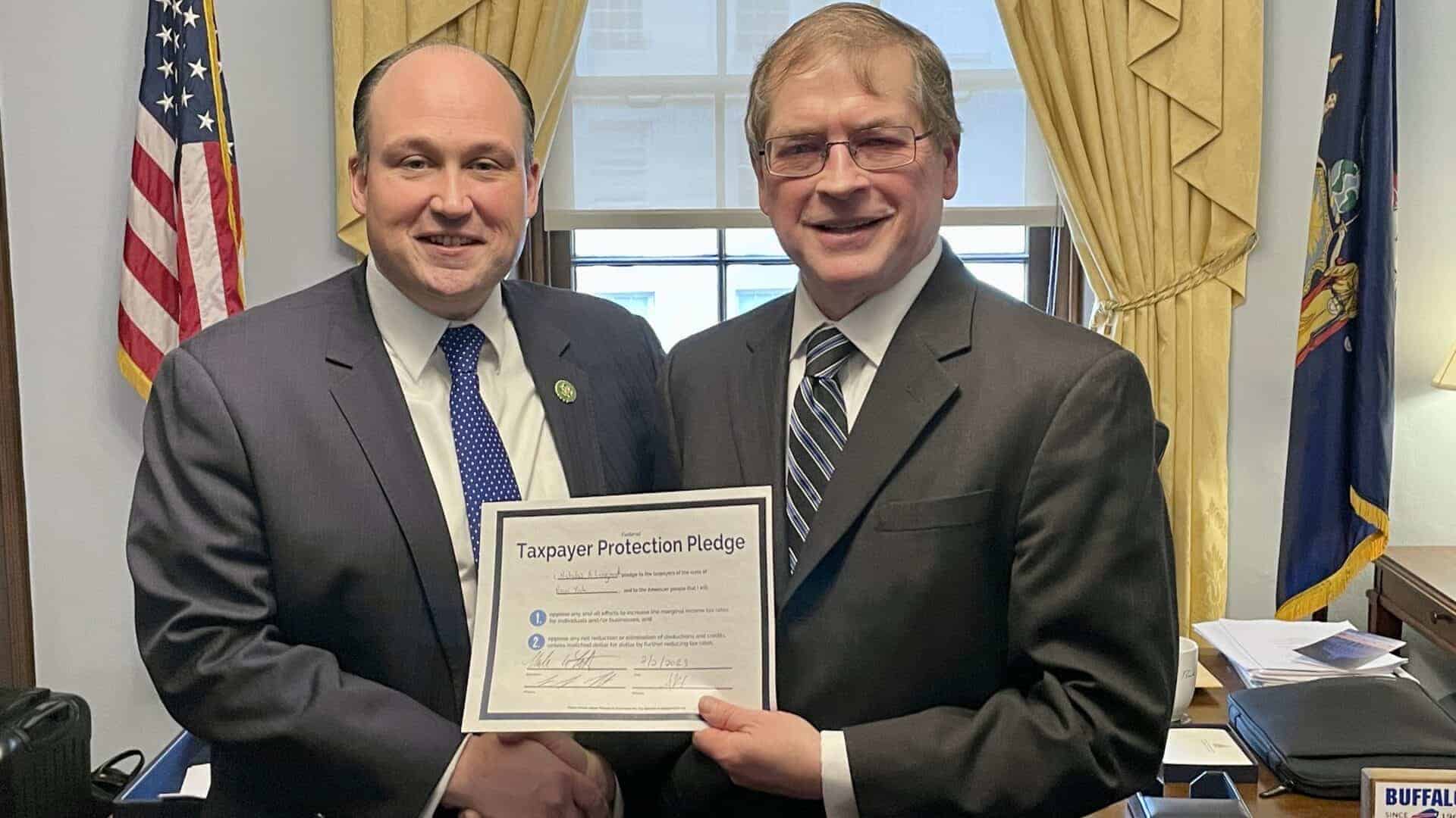 Rep. Nick Langworthy Signs the Taxpayer Protection Pledge Promising to ...